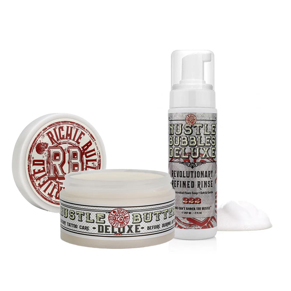 Hustle Bubbles 7oz Bottle with 5oz Hustle Butter Deluxe Bundle | Painful Pleasures