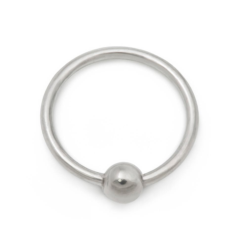 20g Annealed Titanium Fixed Bead Ring — Price Per 1 | Painful Pleasures