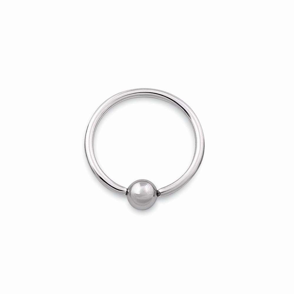 18g Annealed Steel Fixed Bead Ring — Price Per 1 | PainfulPleasures