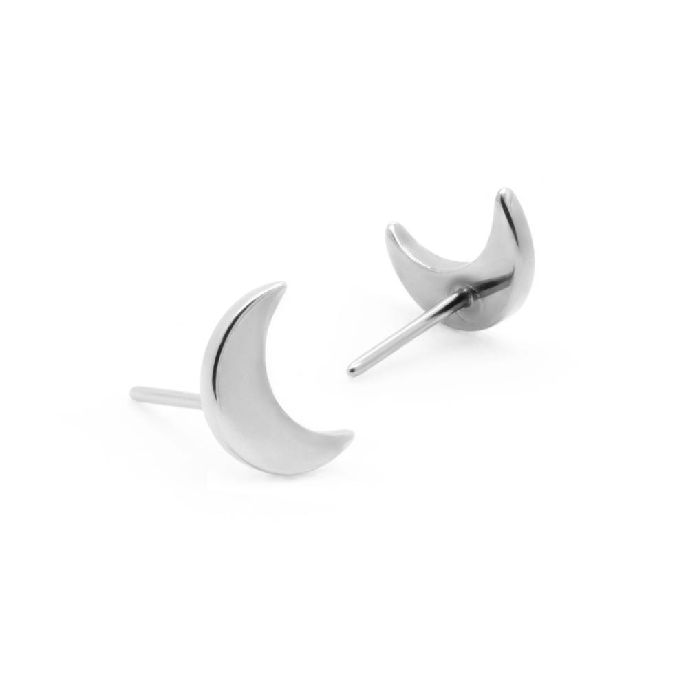 Tilum Titanium Crescent Moon Threadless Top — Price Per 1 | PainfulPleasures