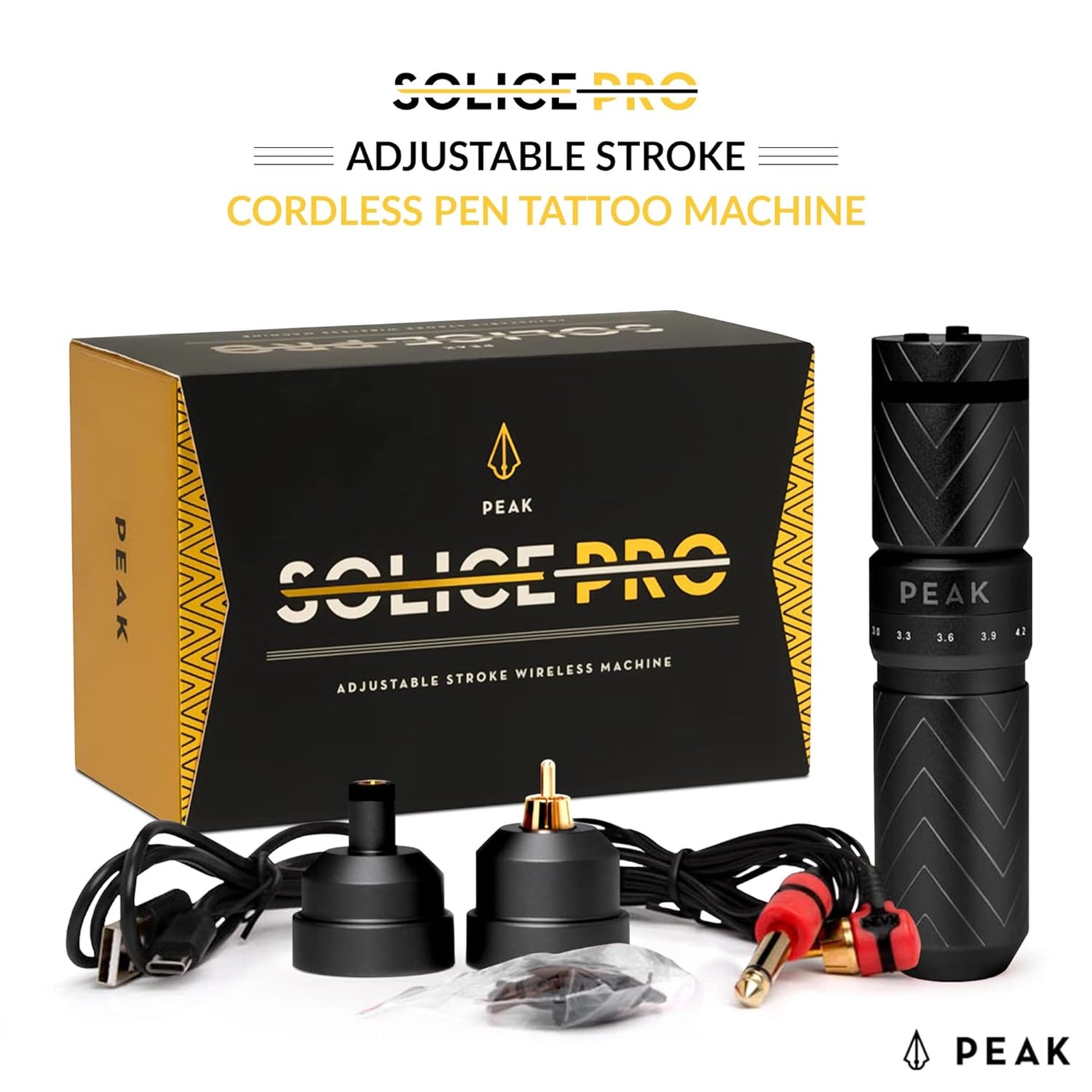 Peak Solice Pro | Adjustable Tattoo Machine - Painful Pleasures