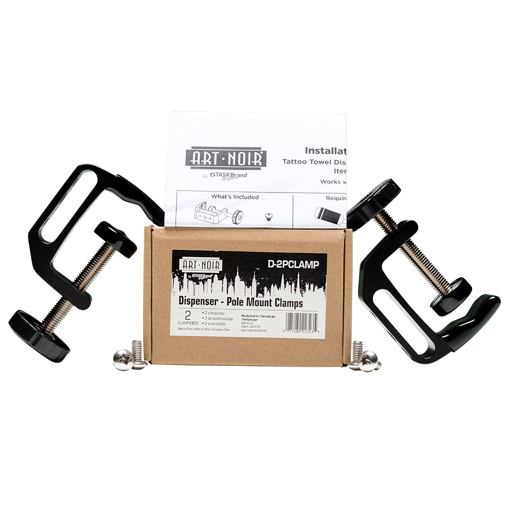 Art Noir Clamp Set for Tattoo Towel Wall Dispenser — Set of 2 ...