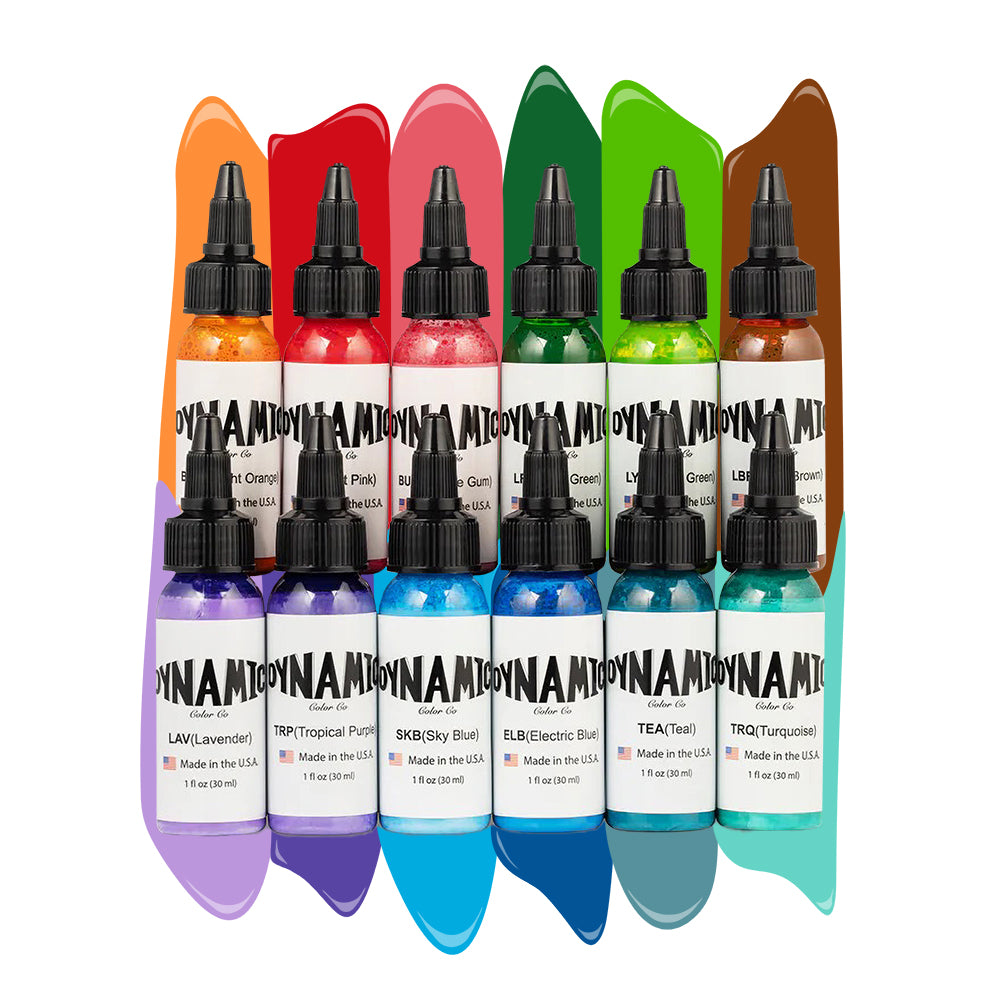 Dynamic Tattoo Ink Color Set (12 Colors) – Painful Pleasures