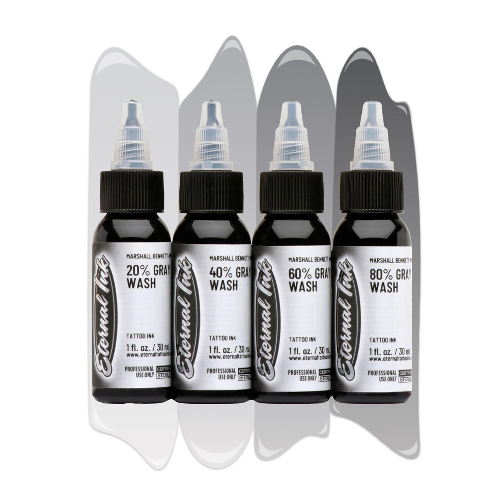 Marshall Bennett Gray Wash Set of 4 — Pick Size — Eternal Tattoo Ink ...