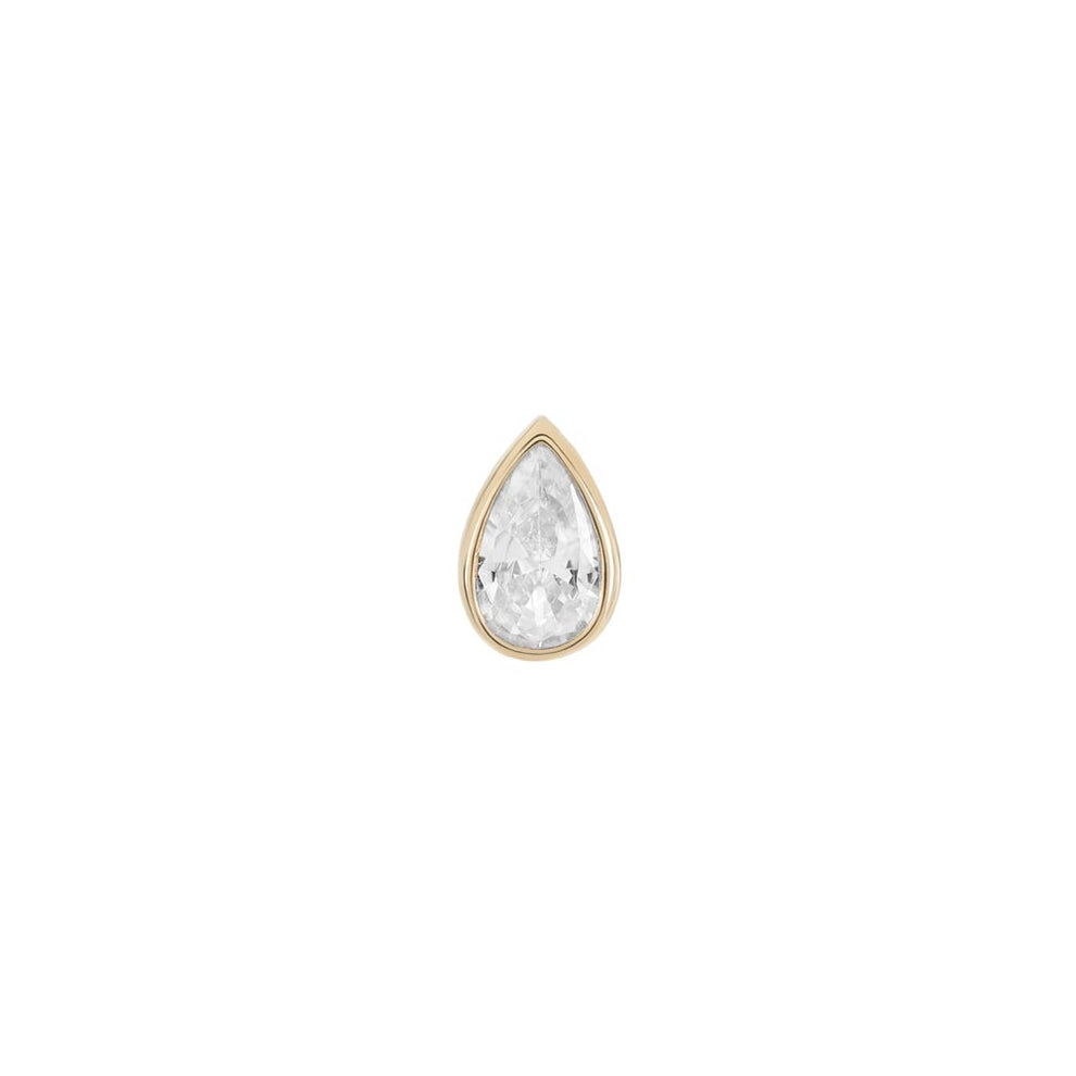 Tilum 14kt Yellow Gold Jeweled Tear Drop Threadless Top — Price Per 1 ...