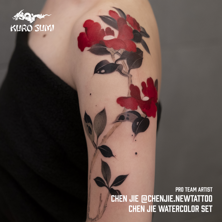 Chen Jie Watercolor Set — Kuro Sumi Tattoo Ink — 6 1.5oz Bottles | Painful Pleasures