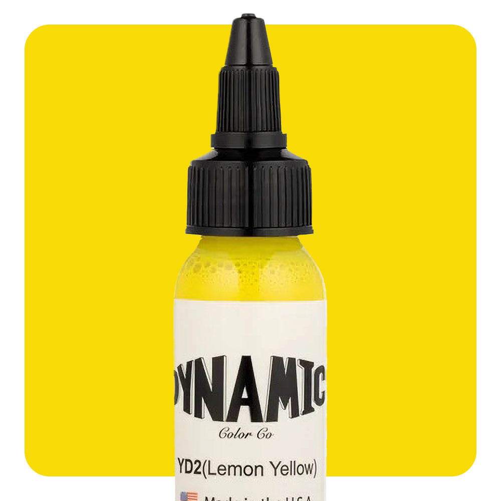 Dynamic Lemon Yellow Tattoo Ink - 1oz. Bottle