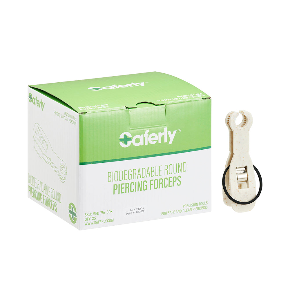 Saferly Triangle Biodegradable Piercing Forceps — Box of 25 ...