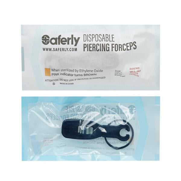 Saferly Disposable Round Piercing Forceps | PainfulPleasures