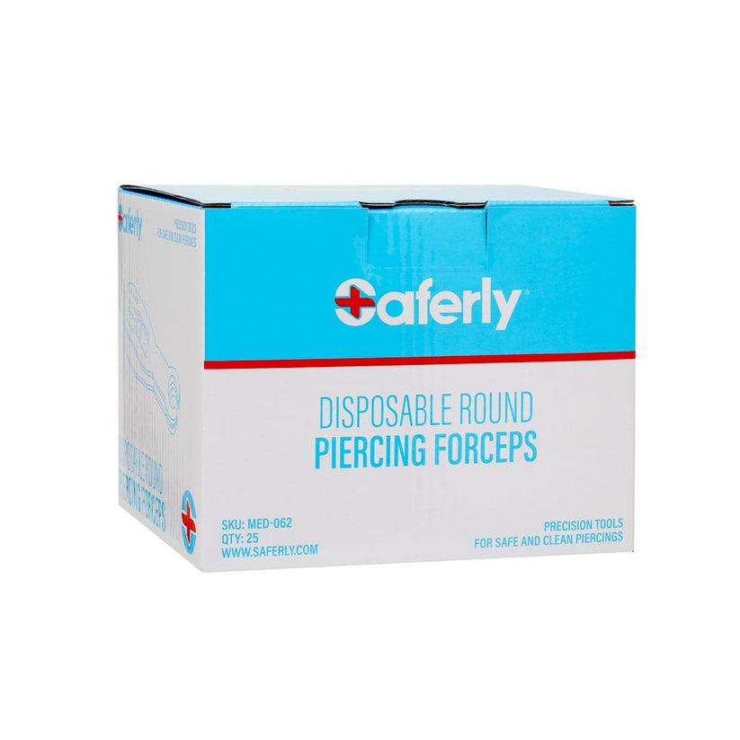 Saferly Disposable Round Piercing Forceps | PainfulPleasures