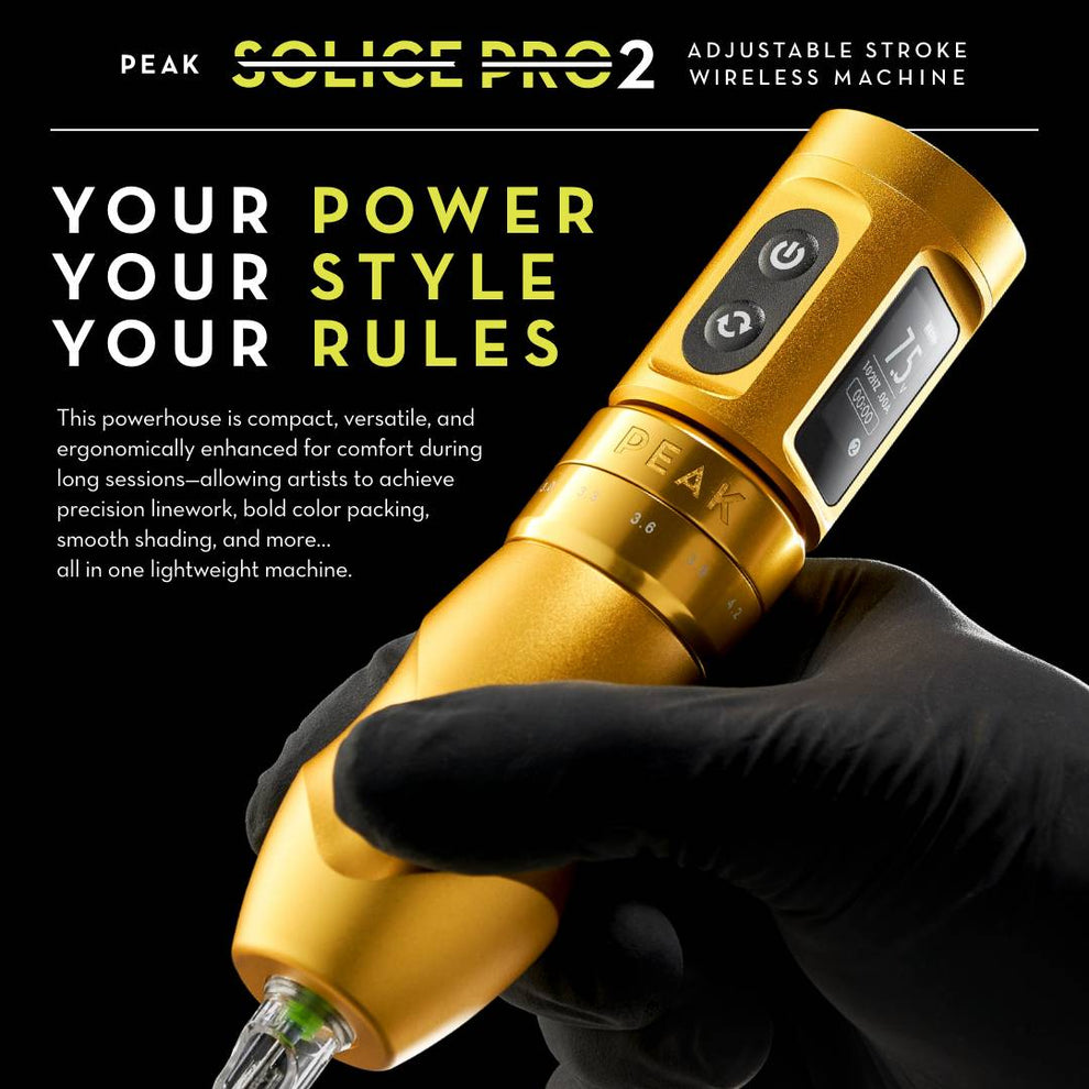 Peak Solice Pro 2 Wireless Tattoo Machine | PainfulPleasures