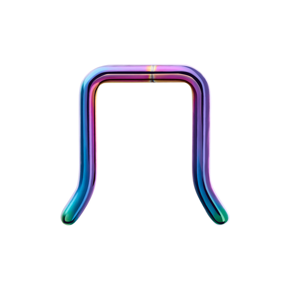 16g Rainbow Titanium Septum Retainer - Price Per 1 | PainfulPleasures