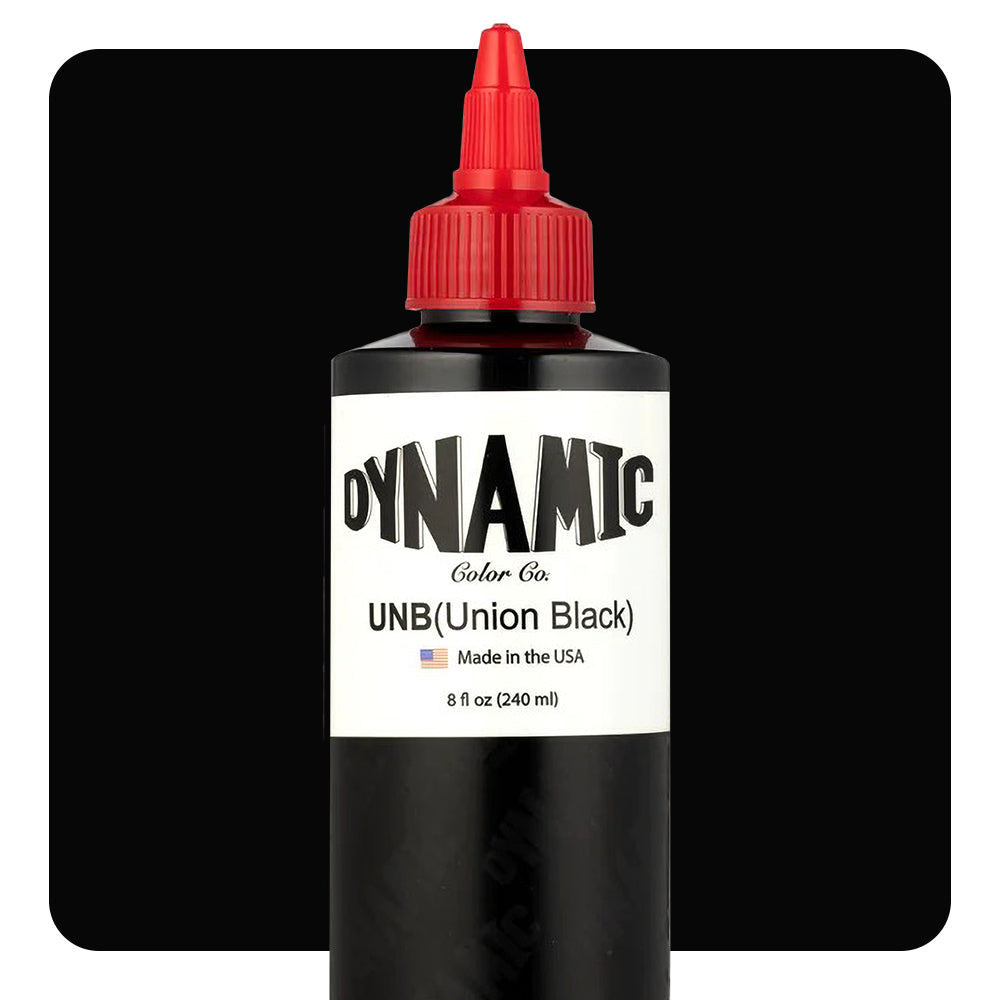 Dynamic Union Black Tattoo Ink — 8oz Bottle | PainfulPleasures