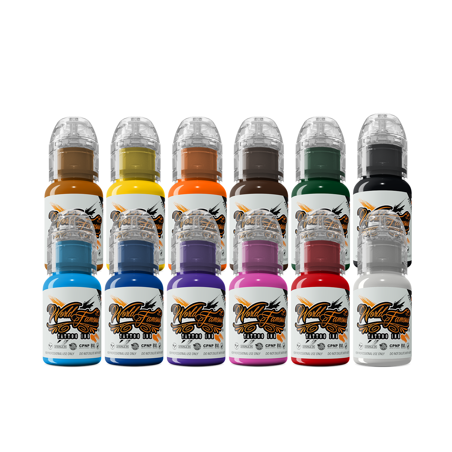 World Famous Must-Haves 12 Bottle Ink Set — World Famous Ink — 1/2oz ...