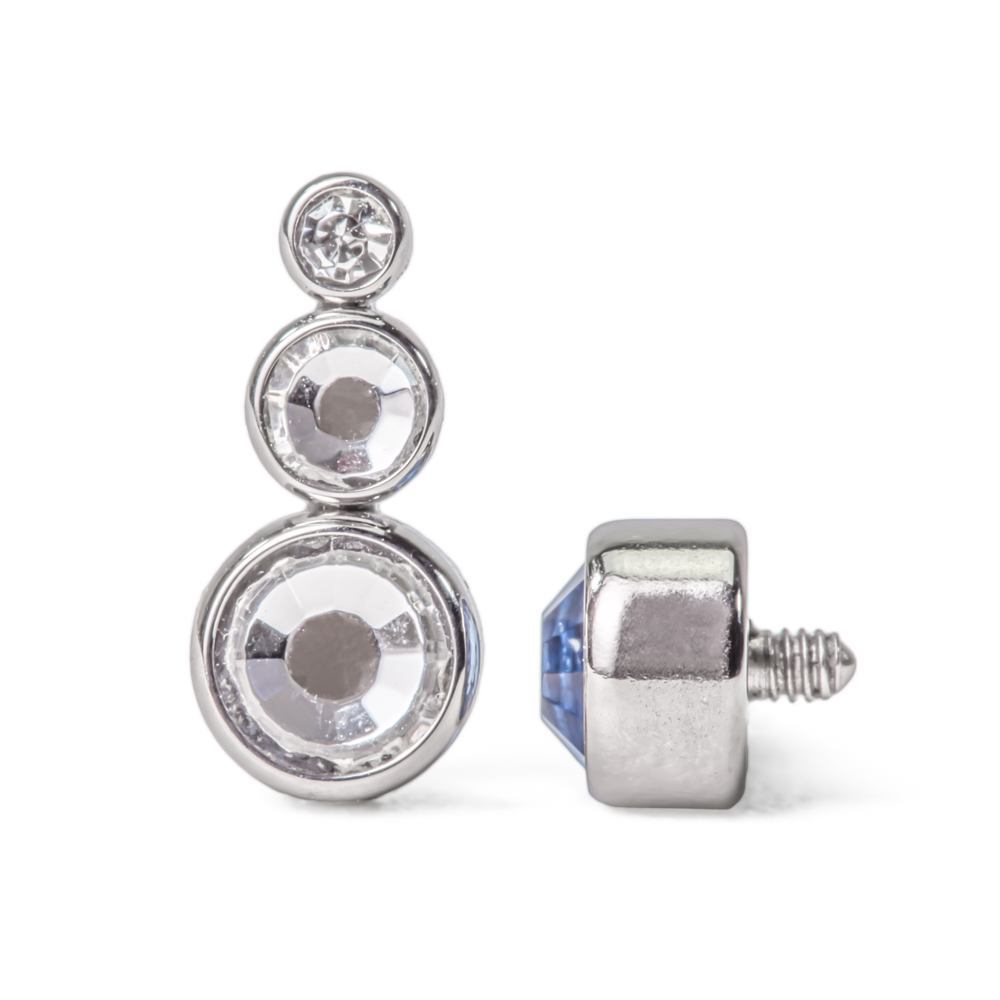 Tilum 14g-12g Internally Threaded Jewel Tear Drop Cluster Top - Price ...