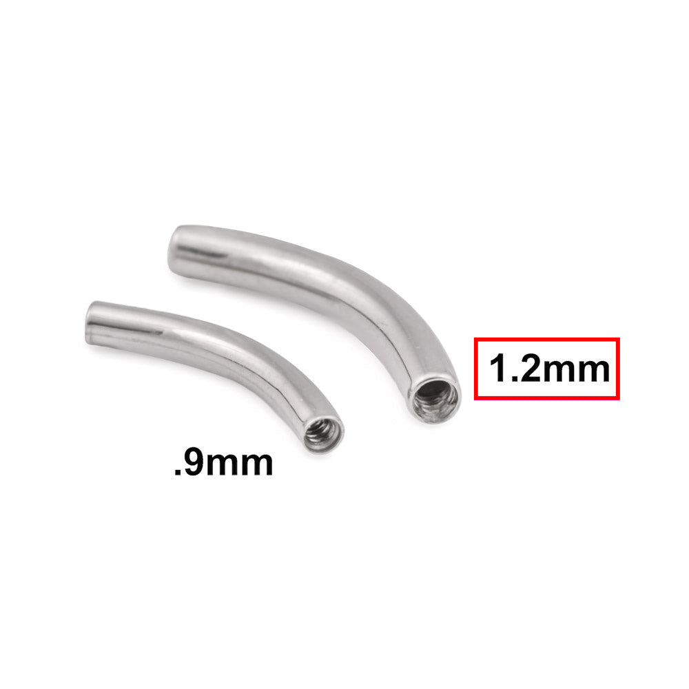 14g Titanium Internally Threaded Bent Barbell Post — Price Per 1 ...