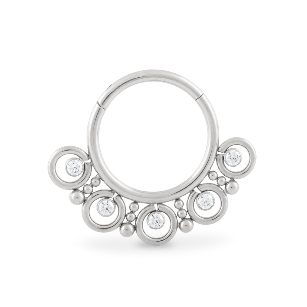 Tilum 16g Jeweled Bubbles Titanium Clicker — Price Per 1 | PainfulPleasures