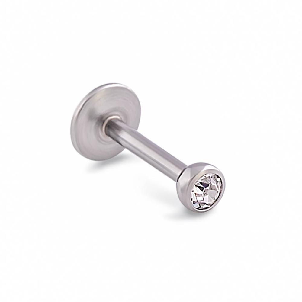 16g 5/16" Internal Bezel Set Jewel Labret Stud — Price Per 1 ...