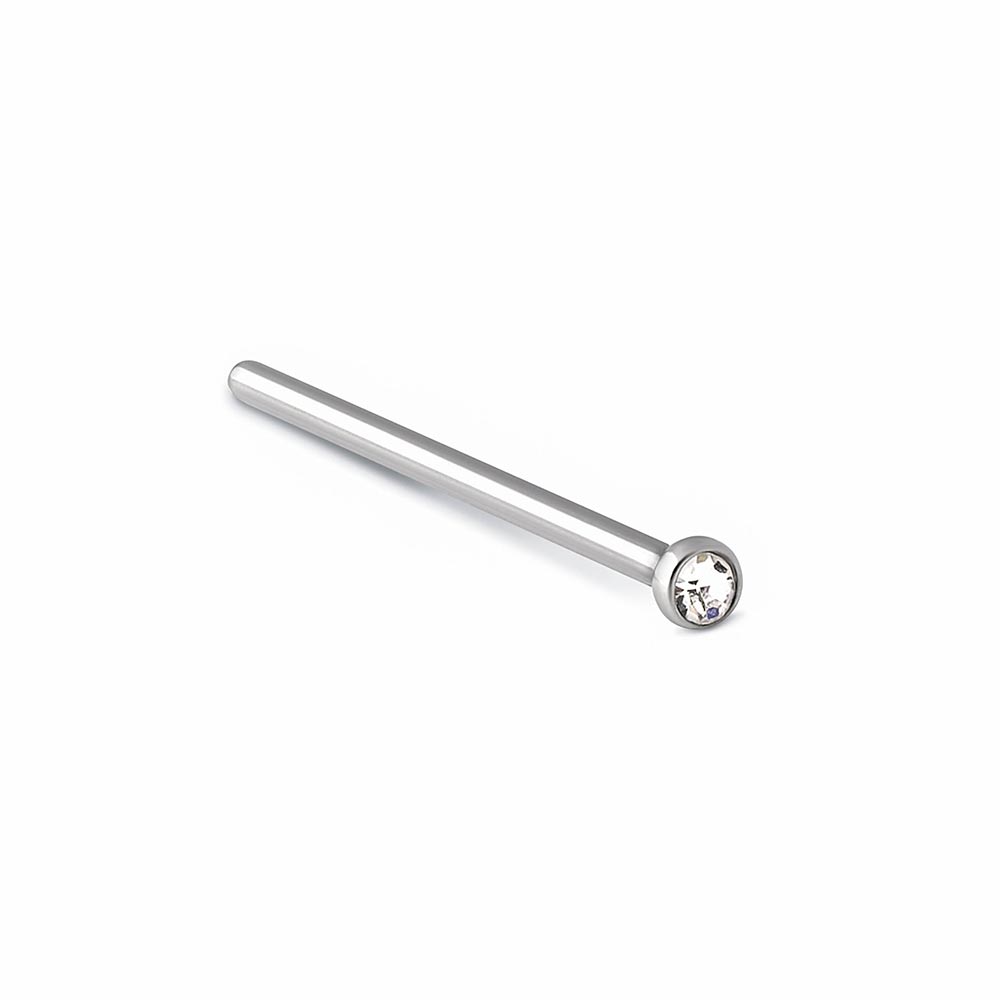 18g 11/16” Bezel Set Jewel Fishtail Nose Jewelry — Price Per 1 ...