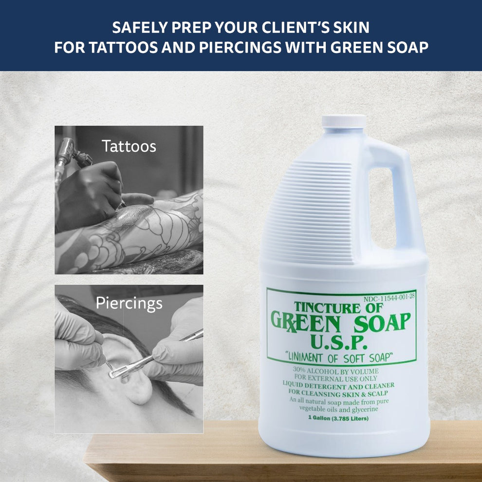 Green Soap For Tattoos (One Gallon) – Painful Pleasures