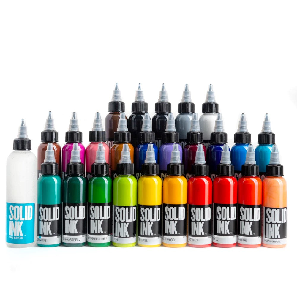 Tattoo Color Ink Sets (25 Solid Ink Colors) – Painful Pleasures