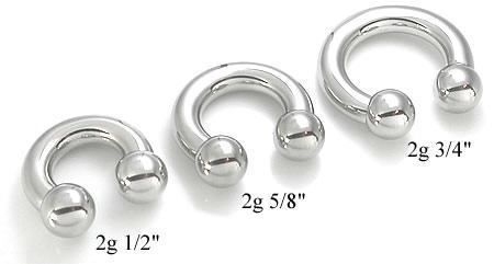2g Internal Steel Circular Barbell — Price Per 1 | PainfulPleasures
