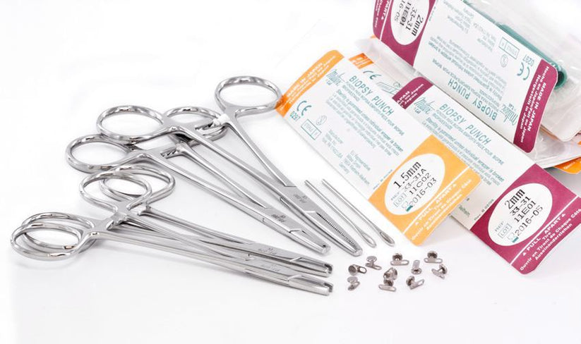 Dermal Piercing Kit with Dermal Anchor, Tops, Punches & Other Dermal T