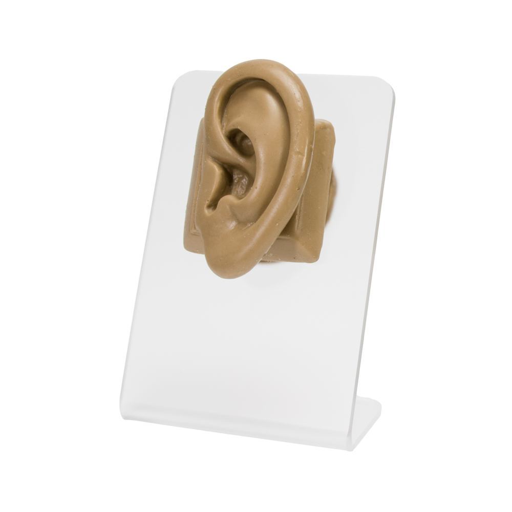 Realistic Adult-Sized Silicone Left Ear Display - Tan Body Bit Version