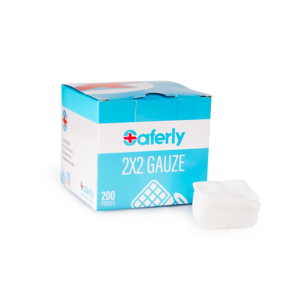 Saferly Gauze — Box of 200 — Pick Size | PainfulPleasures