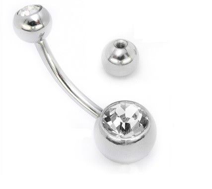 16g Crystal Double Jewel Belly Button Ring – Painful Pleasures