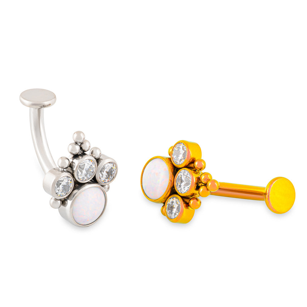 Tilum 14g 3/8” Internal Atlas Titanium Belly Button Ring | PainfulPleasures