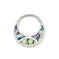 16g Abalone Shell Inlaid .925 Sterling Silver Plated Bendable Septum R