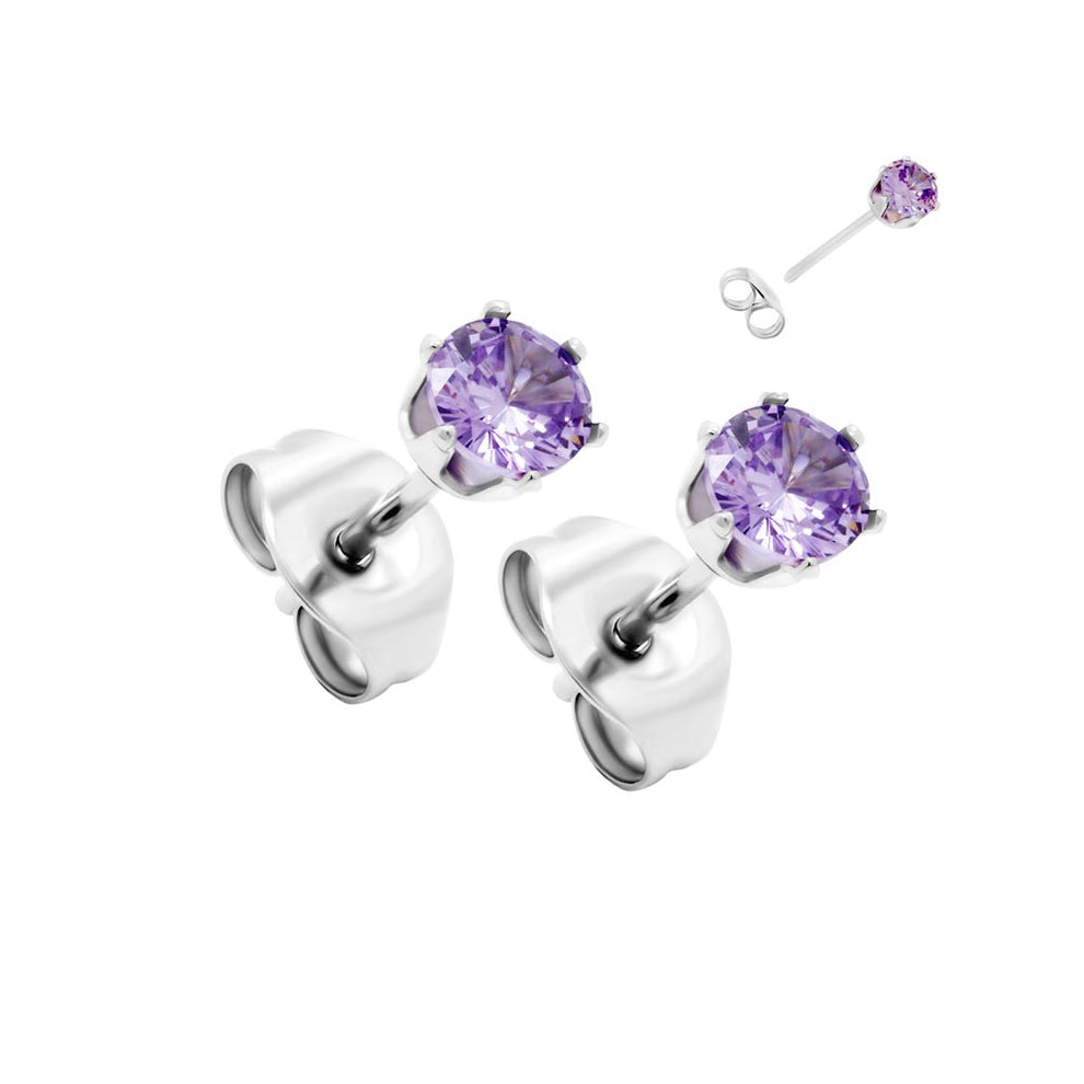Prong Set Jeweled Stud Earrings — Price Per 2 | PainfulPleasures