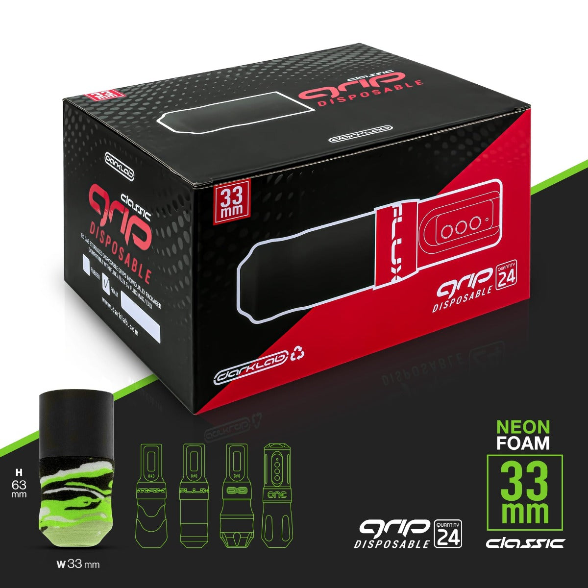 FK Irons Disposable Foam 33mm Flux Grips — Camo — Box of 24 ...