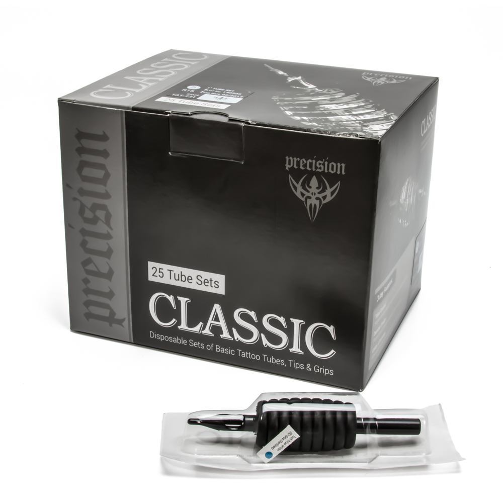 Classic Tube & Grip Sets — 3/4" Black Disposable Grip — Box of 25 ...