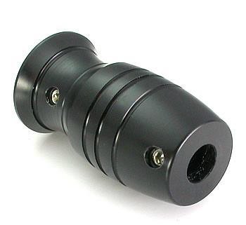 Lightweight Autoclavable Ballistic Plastic 1" Black Tattoo Grip - Type