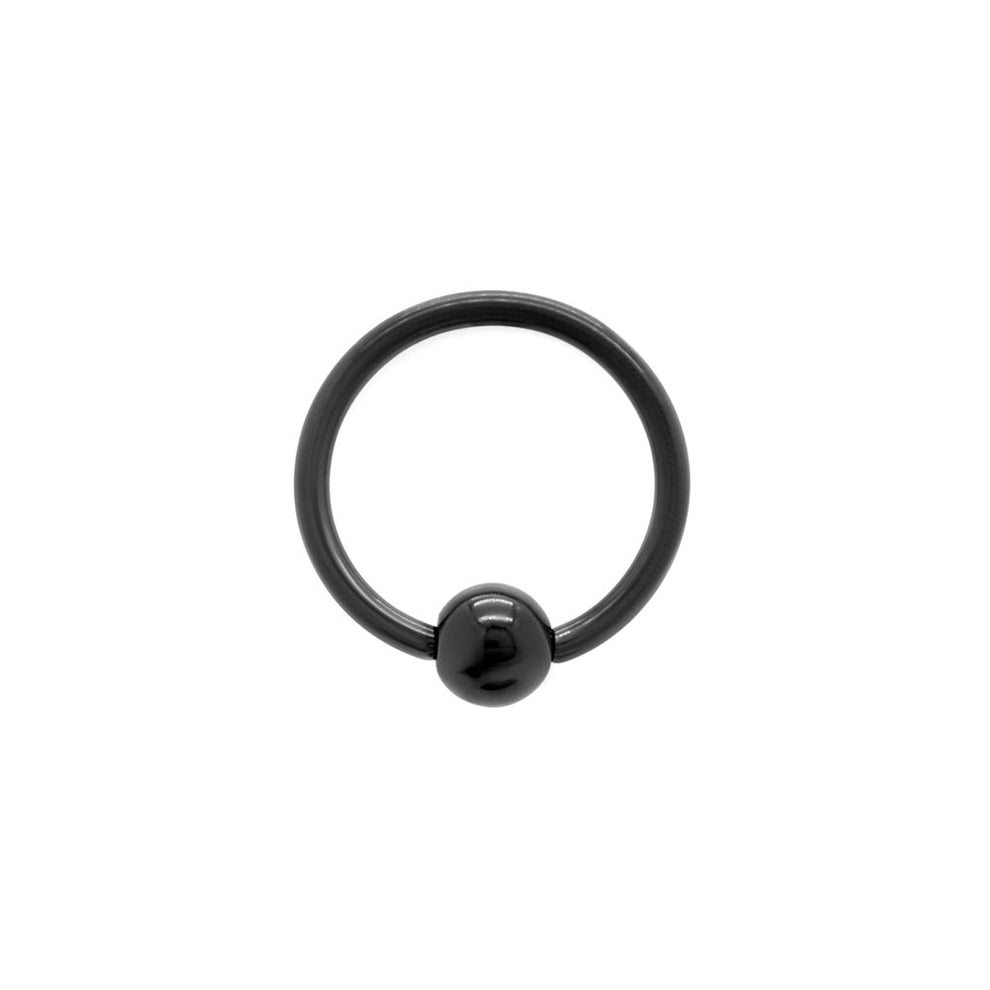 16g PVD Black Titanium Captive Bead Ring — Price Per 1 | PainfulPleasures – Painful Pleasures