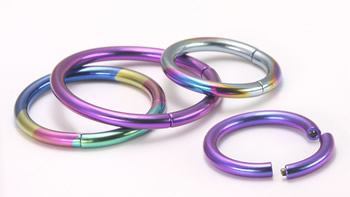 Anodized Titanium Jewelry | Segment Ring – Painful Pleasures
